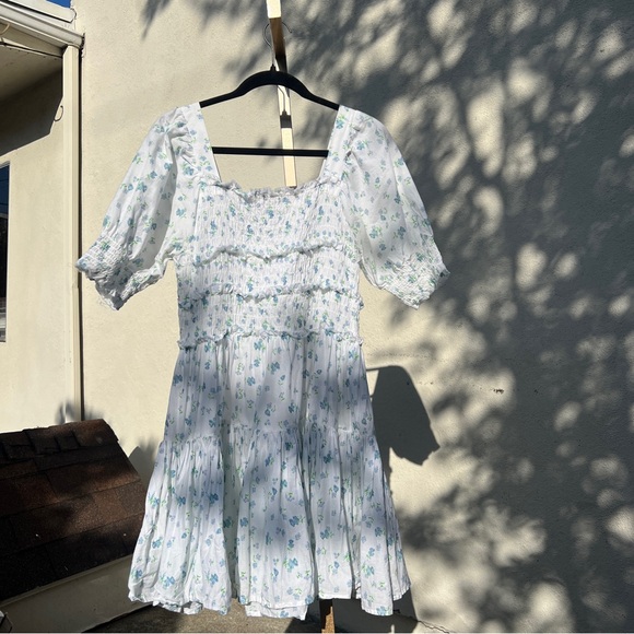 ASOS | Dresses | Asos White And Blue Floral Dress | Poshmark